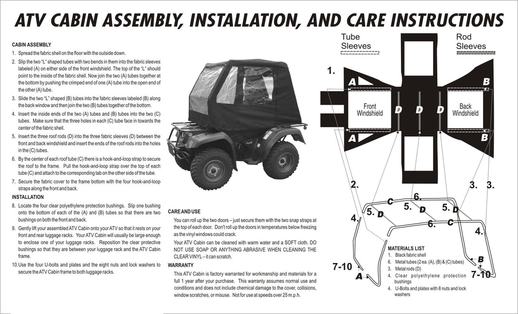 ATV Cab Enclosure | Cabin Cover | Enhance Your Quad • GEARS